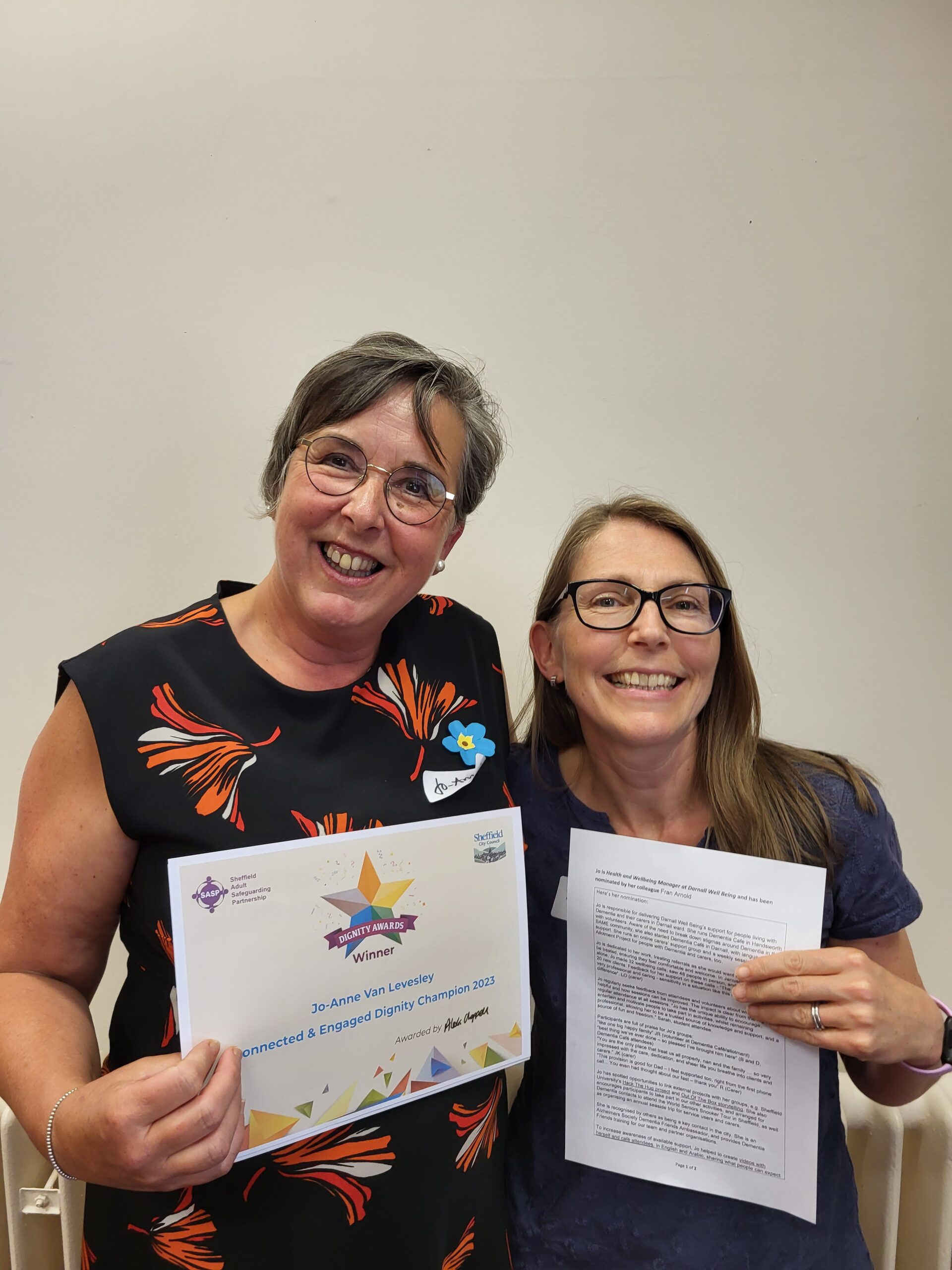 DWB at the Dignity Awards - Darnall Well Being